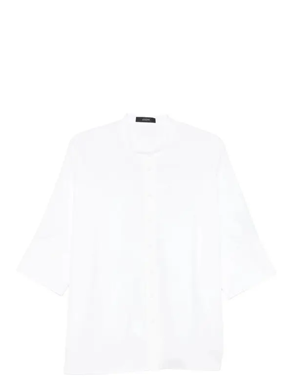 JOSEPH Button-up Blouse With Stand Collar - White