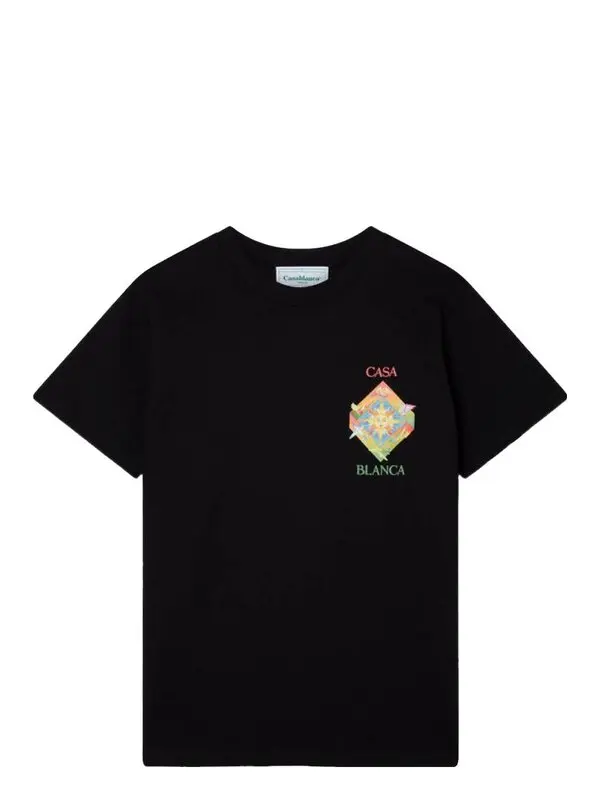Casablanca Graphic Back-print T-shirt - Black