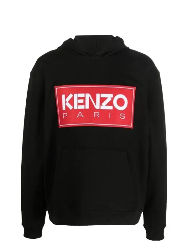 Kenzo Logo Hooded Sweatshirt - Black
