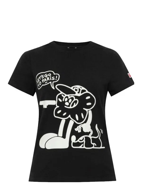 Kenzo Short-sleeved Graphic T-shirt - Black