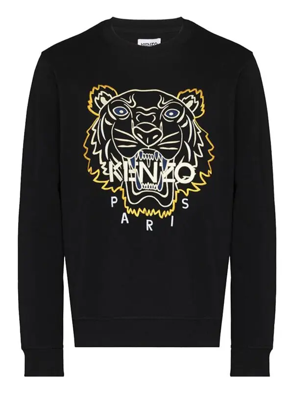 Kenzo Round Neck Logo Sweatshirt - Black