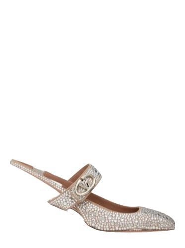 Valentino Garavani Vlogo Signature Embellished Slingback Pumps - Crystal/silver