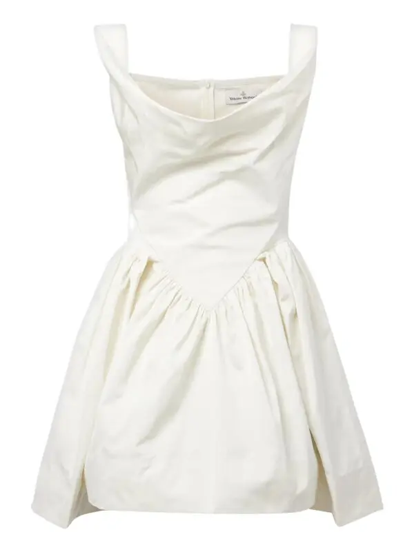 VIVIENNE WESTWOOD Draped Zip Up Mini Dress - White