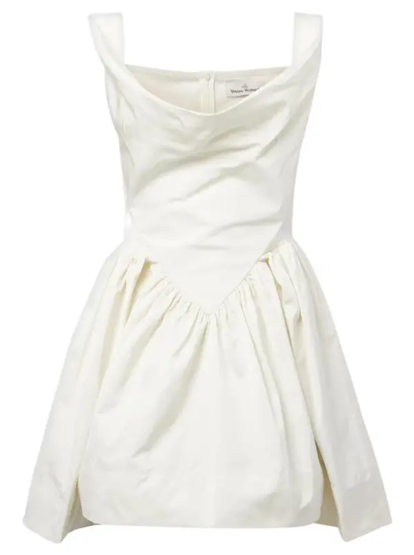 VIVIENNE WESTWOOD Draped Zip Up Mini Dress - White