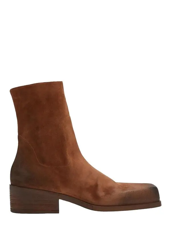 Marsèll Cassello Square Toe Ankle Boots - Basalt Color