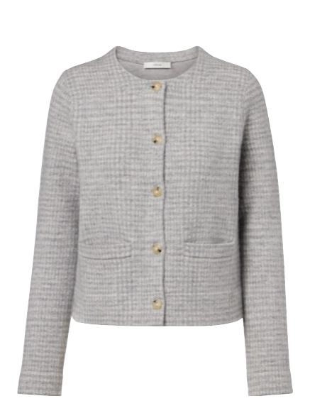 Vince Checked Wool And Cashmere Cardigan - Gray