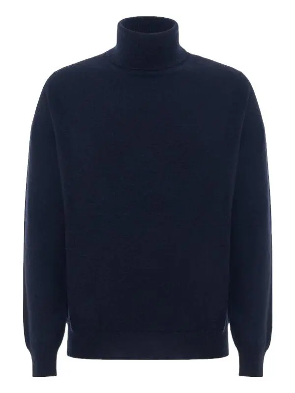 Malo Basic Turtleneck Knitwear - Black