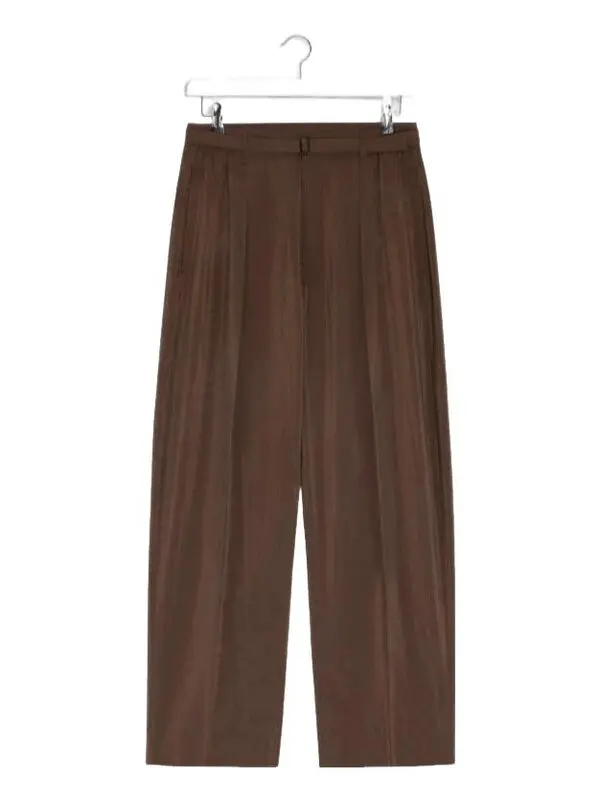 LEMAIRE Belted Tapered Pants - Brunette