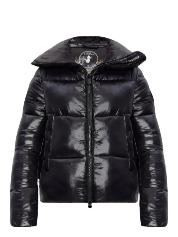 SAVE THE DUCK Isla Padded Jacket With Stand Collar - Black