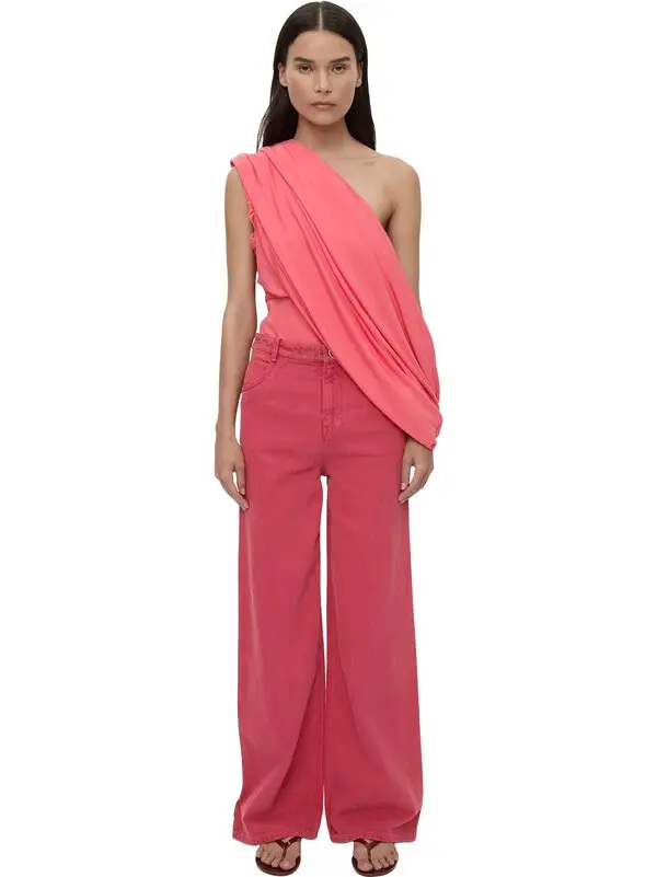 Christopher Esber Wide-leg Cotton Corduroy Jeans - Pink