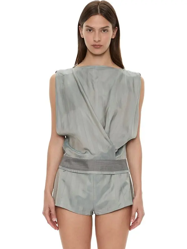 Christopher Esber Fluid Tailored Top - Grey