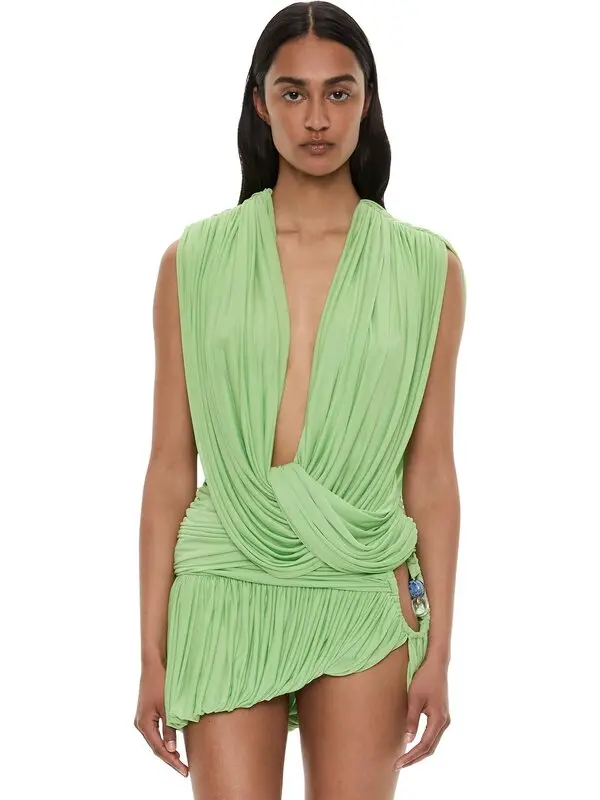 Christopher Esber Ripple Drape Top - Green