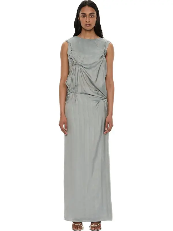 Christopher Esber Kacere Bikini Tuck Column Tank Dress - Grey