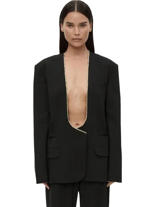Christopher Esber Retract Shawl Blazer - Black