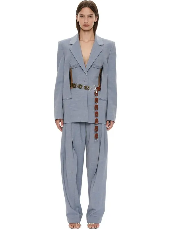 Christopher Esber Slashed Bikini Blazer - Grey