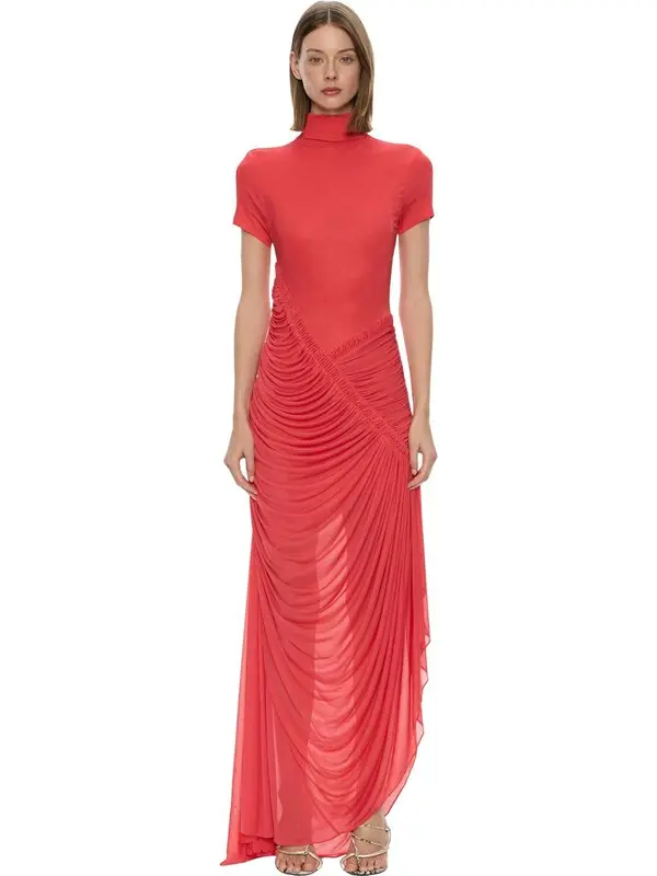Christopher Esber Fusion Ruched Ripple Dress - Pink