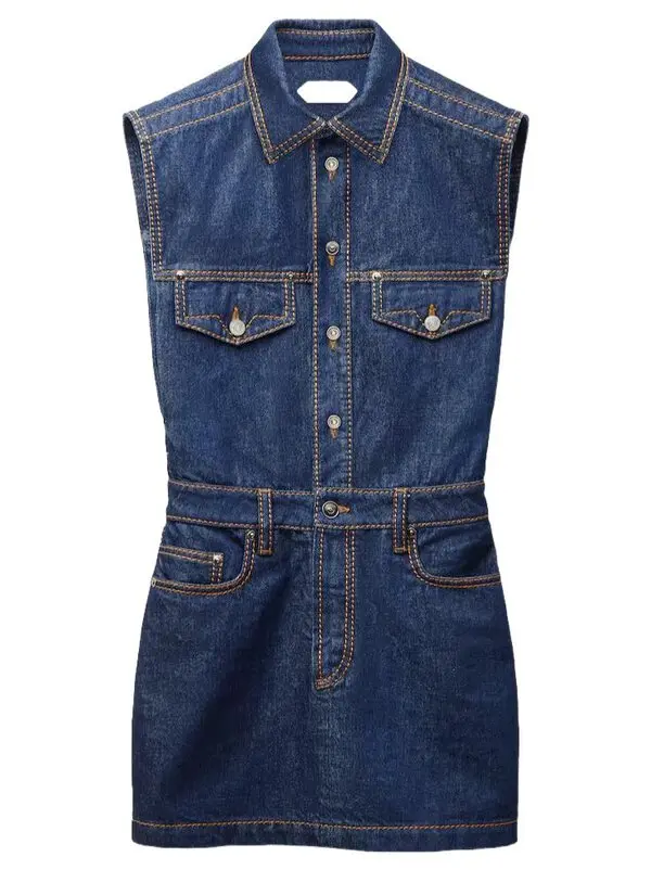 Versace Denim Mini Dress - Blue