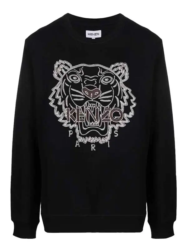 Kenzo Tiger Logo Crewneck Sweater - Black