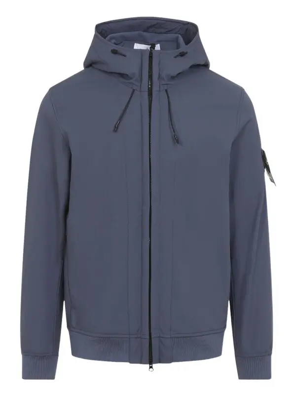 Stone Island Long-sleeved Zip-up Hooded Jacket - Gray