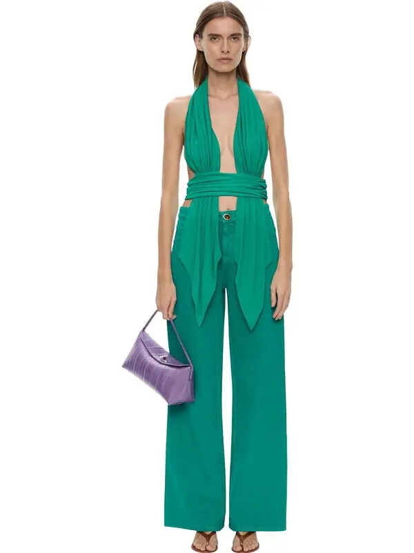 Christopher Esber Relaxed Wide-leg Jeans - Green