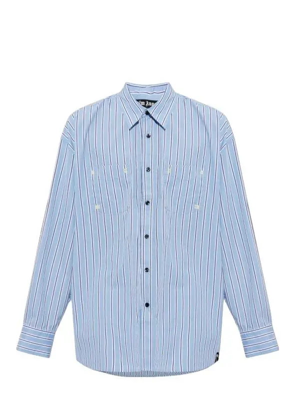 Palm Angels Long-sleeved Shirt - Blue