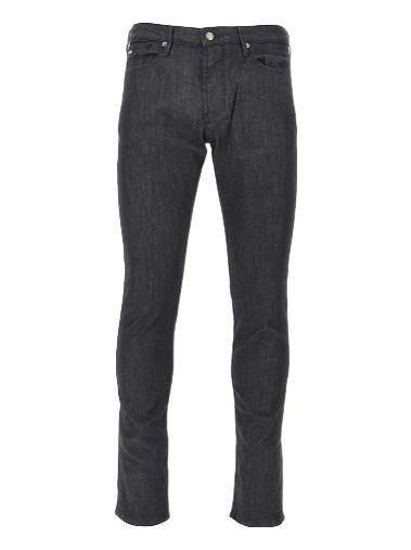 Emporio Armani J06 Slim-fit, Lightly Worn-look 8-oz Denim Jeans - Black