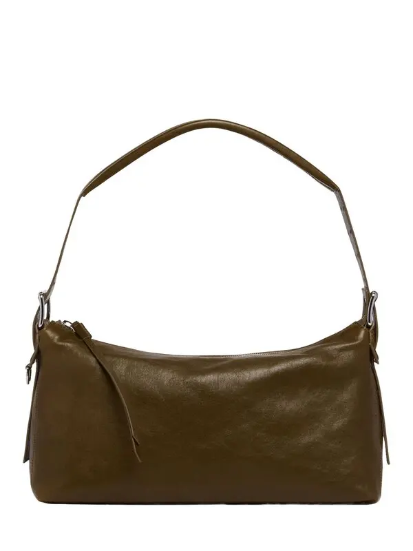 LEMAIRE Belted Baguette Bag In Leather - Brown