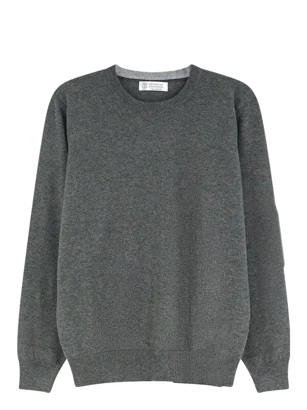 Brunello Cucinelli Crew Neck Long-sleeved Knitwear - Black