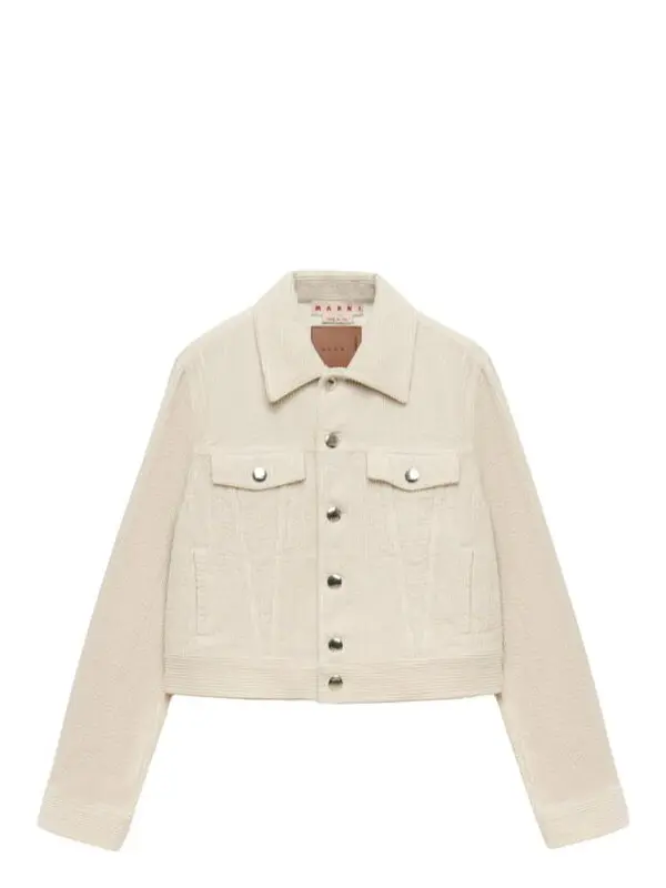 Marni Corduroy Trucker Jacket - Cream