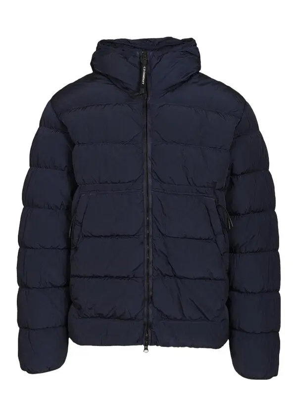 C.P. COMPANY Long-sleeved Hooded Cotton Jacket - Black
