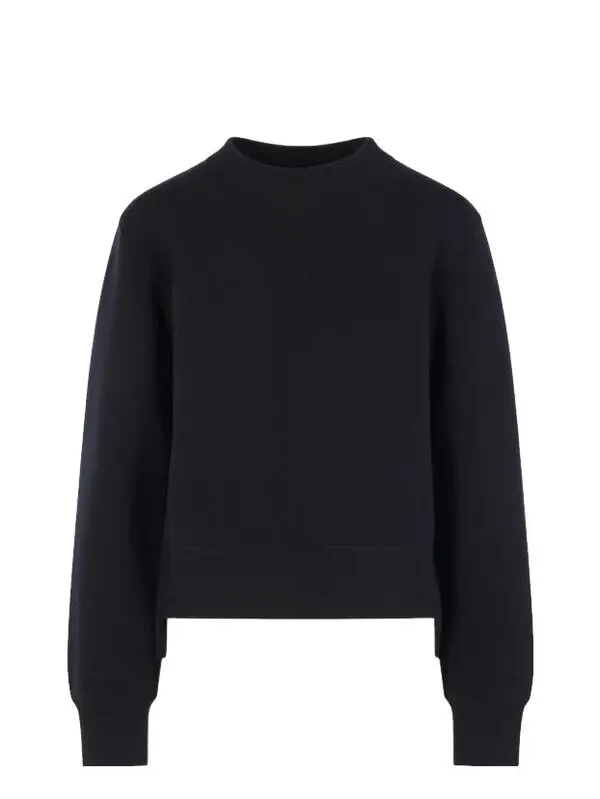Sacai Long-sleeved Sweatshirt With Pleated Back Detail - Black