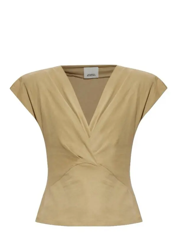 Isabel Marant Étoile Short-sleeved V-neck Top - Nude