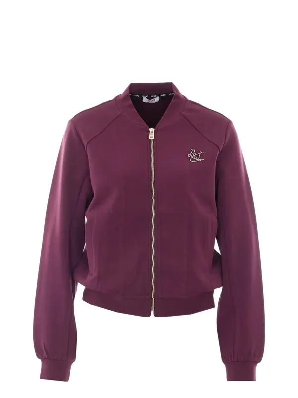 Liu Jo Long Sleeve Zip-up Sweatshirt - Red
