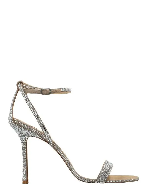 JIMMY CHOO Moza Crystal-embellished Heeled Sandals - Gray