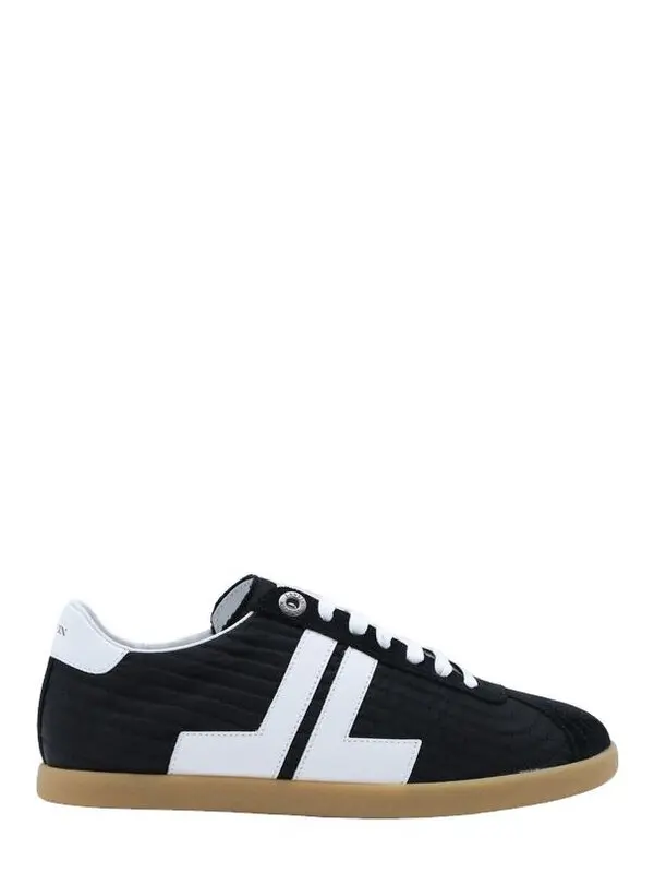 LANVIN Quilted Logo Low-top Sneakers - Black