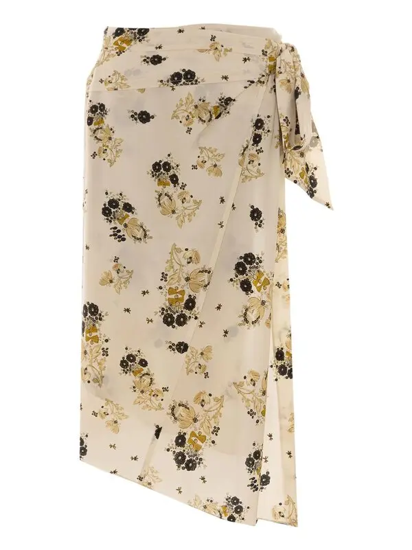 Isabel Marant Étoile Floral Print A-line Skirt - Nude