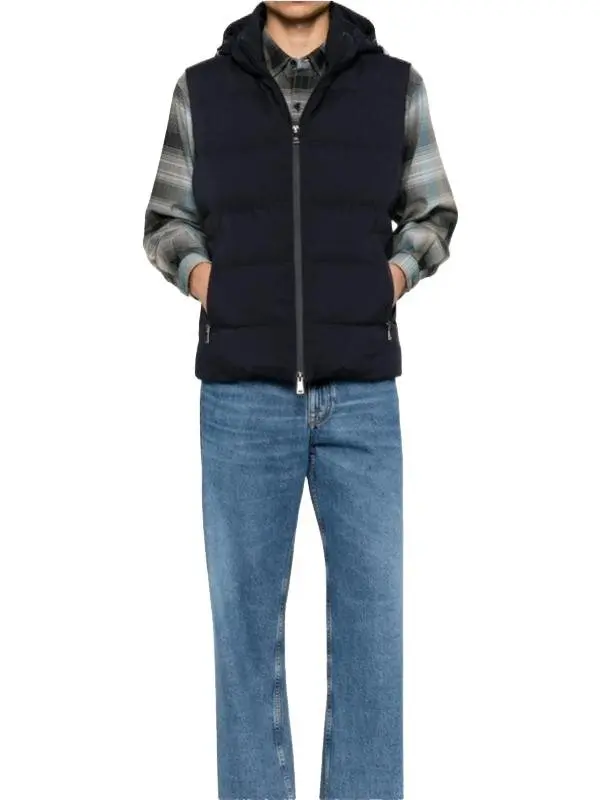 Paul & Shark Hooded Gilet - Black