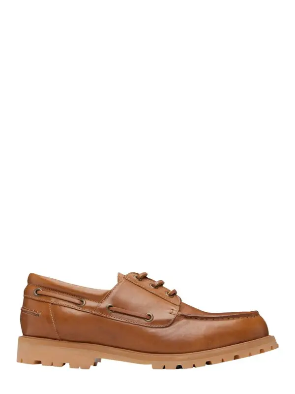 Studio Nicholson Leather Boat Shoes - Sand-colored