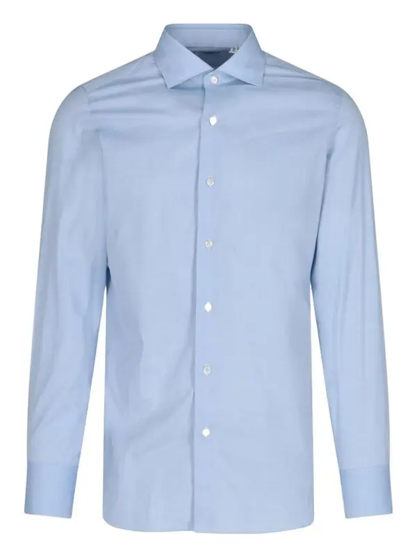 FINAMORE 1925 Long-sleeved Shirt - Blue