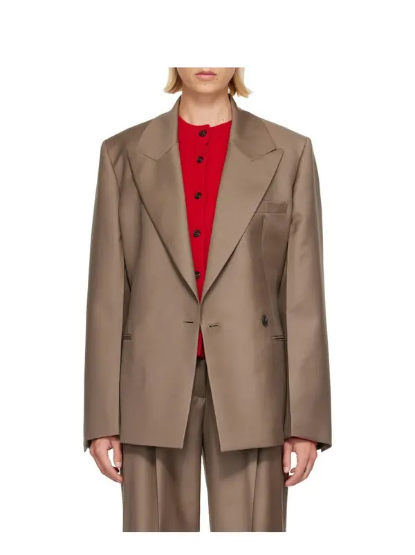 RÓHE Hourglass Double-breasted Blazer - Brown