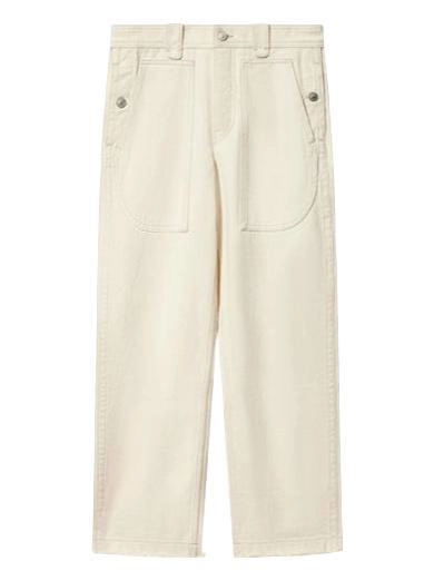 Isabel Marant Étoile Ermina Striped Wide-leg Pants - Off-white