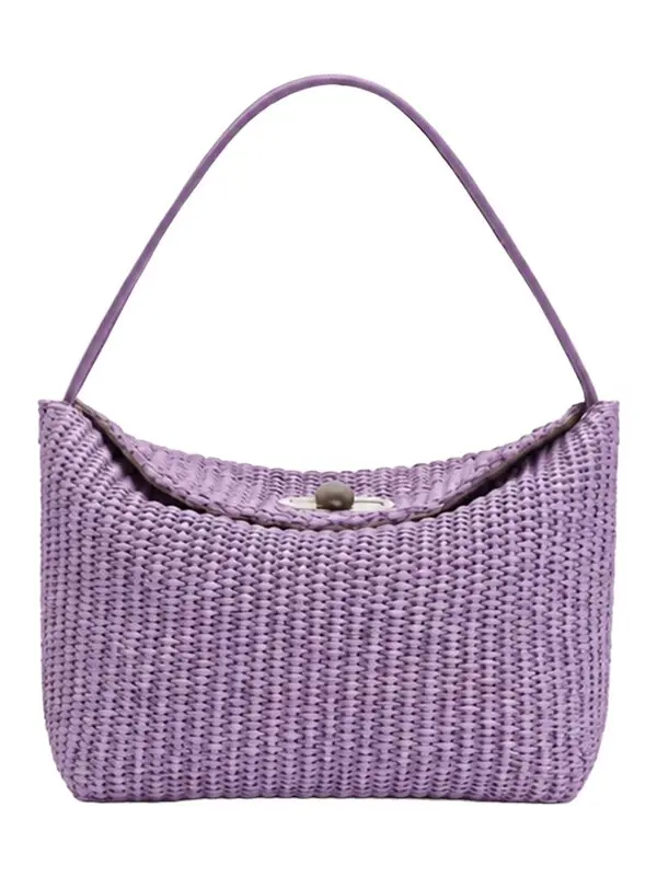 Christopher Esber Turnlock Raffia Mini Bag - Pink