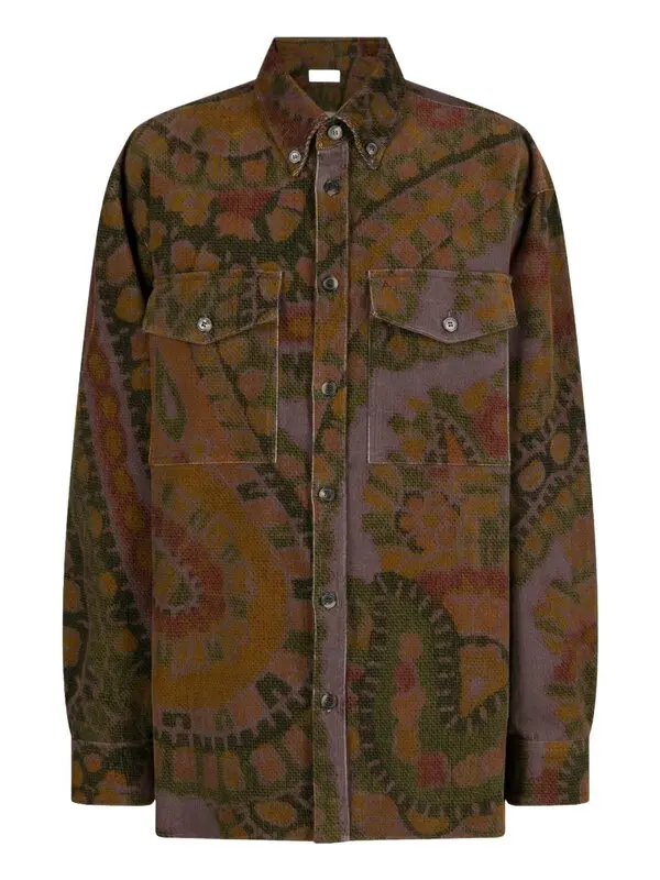 Dries Van Noten Long-sleeved Shirt - Green