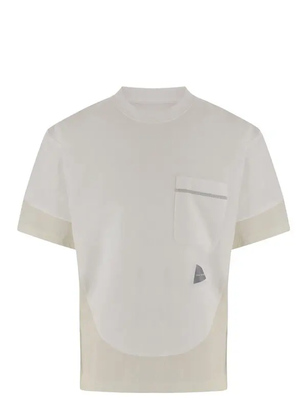 AND WANDER Combi Short-sleeved T-shirt - White
