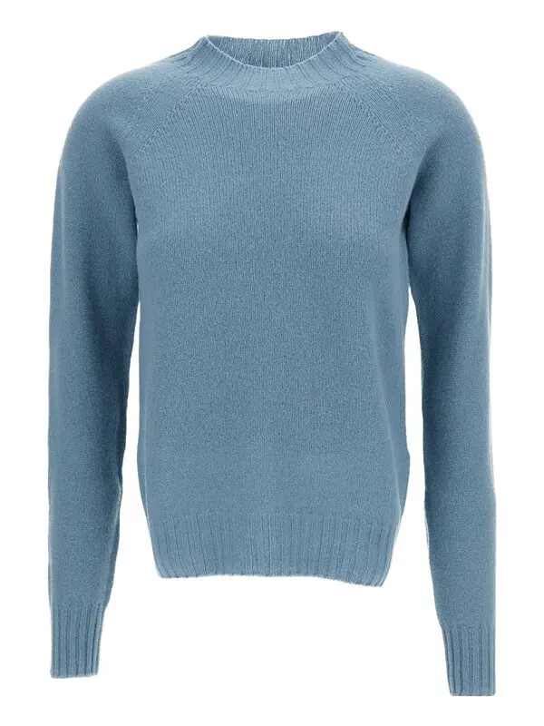 DRUMOHR Long-sleeved Sweater With Stand Collar - Blue