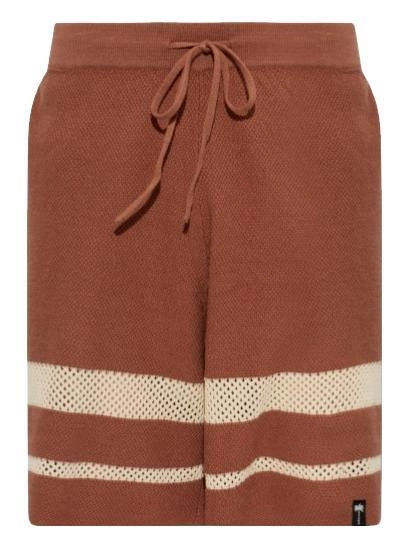 Palm Angels Drawstring Shorts With Back Pocket - Brown