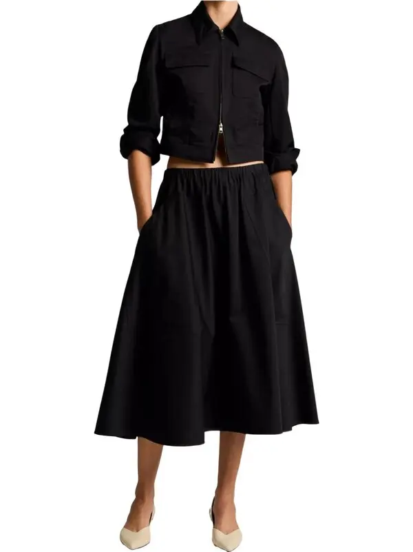 Vince Elastic Waist Pocket Skirt - Black