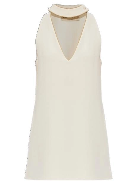 Valentino Garavani Sleeveless V-neck Dress - White