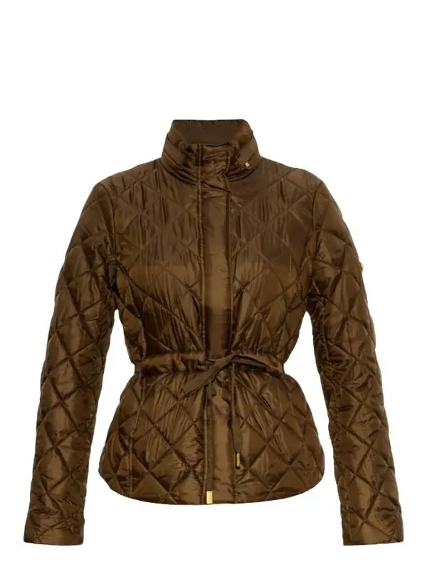 Michael Kors Quilted Belted Jacket - Brown