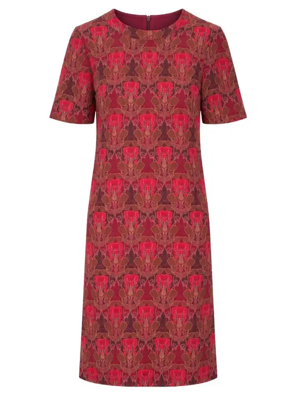 LAURA URBINATI Short-sleeved Dress - Red